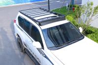 China Aluminum Roof Rack Platform for Toyota Land Cruiser Prado LC150 2110x1195mm Black Powder Coating for sale