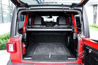 China 15.7kg Aluminum Alloy Interior Rack Shelf for Jeep Wrangler JL Custom Storage Trunk 1130x70x620mm for sale