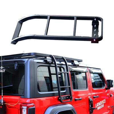 China Black Powder Coated Off-Road Camper Side Ladder Racks 833x400x261mm for Jeep Wrangler JK for sale