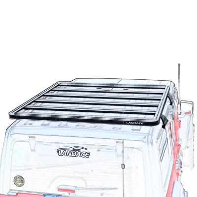 China Black Aluminum Alloy Roof Rack for Jeep Wrangler 1500x1425mm 21kg Load Capacity for sale
