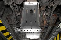 China Jeep Wrangler JL JK 4x4 Aluminum Alloy Under Engine Skid Plate 8mm Black for sale
