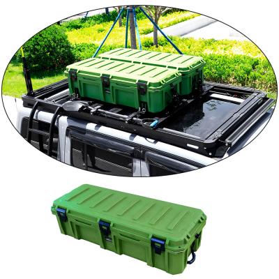 China Jeep 2016-2018 Roof Rack Mounted Heavy Duty Tool Box 110 Liter LLDPE Waterproof Storage for sale
