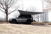 China Aluminum Alloy Black Side Canopy Easy Open Car Roof Rack Roof Top Tent Awning 2000x5000mm 2kg for sale