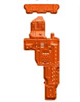 China 5mm Aluminum Orange Skid Plate for Jeep Wrangler JL 2018-2024 Off-Road Protection for sale