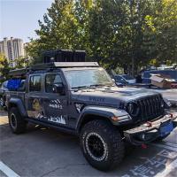 China Jeep Wrangler JK JL TJ Aluminum Alloy Roof Rack Tray 1455x1425mm Black Powder Coated for sale