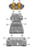 China Black Magnesium Aluminum Alloy Skid Plate for Nissan Patrol Y62 Underbody Protection 35kg for sale