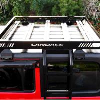 China LANDACE Custom Universal Car Roof Rack Cargo Basket 1455x1425x113mm for Jeep Wrangler Pickup Carrier for sale