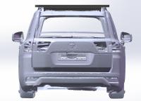 China Black Powder Coated Aluminum Roof Rack Basket 1500x1400mm for Toyota LC150 LC200 LC300 Camping for sale
