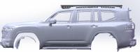 China Black Powder Coated Aluminum Roof Rack Basket 1500x1400mm for Toyota LC150 LC200 LC300 Camping for sale