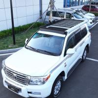 China Black Powder Coated Aluminum Roof Rack Basket 1500x1400mm for Toyota LC150 LC200 LC300 Camping for sale