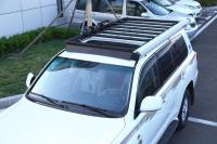 China Black Powder Coated Aluminum Roof Rack Basket 1500x1400mm for Toyota LC150 LC200 LC300 Camping for sale