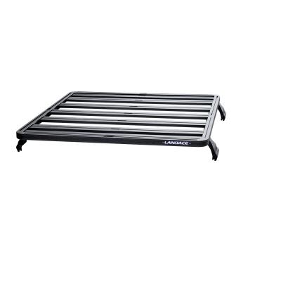 China Toyota LC150 LC200 LC300 Roof Rack Black Aluminum Platform 1500x1400mm Powder Coated for sale