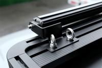 China 304 Stainless Steel Flat Roof Rack Light Bar Mounting Bracket 0.209kg Black for sale