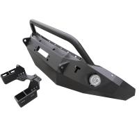 China Black Steel Front Bumper for Toyota Hilux 2018-2019 61.7kg Off-Road Protection for sale