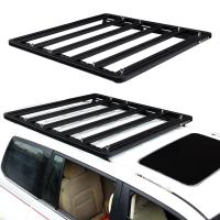 China Aluminum Roof Rack Platform for Toyota LC200 1500x1380mm Black Powder Coating for sale
