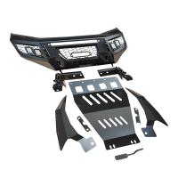 China Custom Black Steel Winch Bull Bar Front Bumper for Nissan Navara NP300 3-5mm for sale