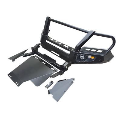 China Black Steel Winch Bull Bar Rear Bumper for Nissan Navara NP300 3-5mm Thickness for sale