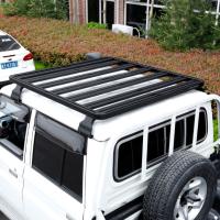 China Aluminum Alloy Roof Rack for Toyota LC79 1400x1320mm Black Powder Coating for sale