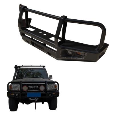 China Custom Black Steel Rear Bumper for Toyota Land Cruiser LC79 3-5mm Powder Coating for sale