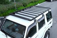 China Toyota Land Cruiser 76 Roof Rack 2166x1320mm Aluminum Alloy Powder Coated Black for sale