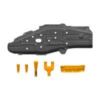 China Mitsubishi Pajero V93 V97 Skid Plate Set 4.0mm Aluminum Alloy Underbody Protection for sale