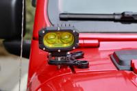 China Aluminum Alloy Black LED Driving Light A Pillar Mounting Bracket for Jeep Wrangler JL JK 134x107x25mm for sale
