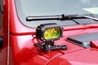 China Hard Anodizing Surface Jeep Wrangler JL JK LED Driving Light A Pillar Mounting Bracket for sale