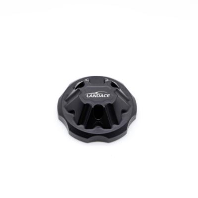 China Hard Anodized CNC Machined Aluminum Alloy Radio Antenna Base Cover for Jeep Wrangler 74x74x30mm for sale