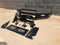 China Volkswagen Amarok Front Bumper with Winch Bull Bar Rear Bumper and Spare Tire Carrier 3-5mm Steel for sale