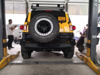 China Toyota FJ Cruiser Winch Bull Bar Front Bumper Rear Bumper with Tire Carrier Jerrycan Holder 3-5mm Steel for sale