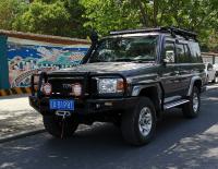 China Powder Coated Toyota LC79 Rear Bumper with Winch Front Bumper and Tire Carrier 3-5mm Steel for sale