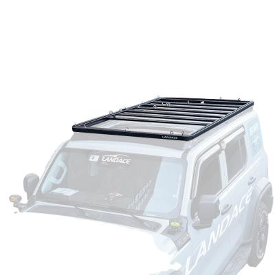 China 1889x1225x55mm Aluminum Roof Rack Tray Platform Luggage Bracket for Tank 300 Black Powder Coated for sale