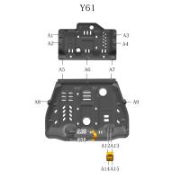 China Aluminum Alloy Skid Plate Engine Guard for Nissan Patrol Y61 5.0mm Black Underbody Protection for sale