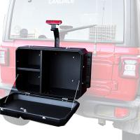 China Aluminum Alloy Storage Box for Jeep Wrangler 700x450x317mm Black Powder Coating for sale