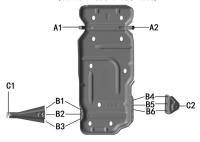 China Powder Coated Nissan Navara Under Vehicle Armour Engine Guard Transfer Case 3D Skid Plate 4mm for sale
