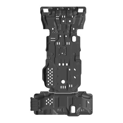 China ISUZU MU-X D-MAX Skid Plate Engine Guard 4x4 Aluminum Alloy 4mm Gray for sale