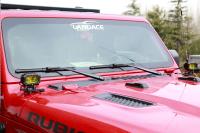 China Jeep Wrangler JL A-Pillar Windshield Hood Light Mounting Brackets Aluminum Alloy 134x107x25mm for sale