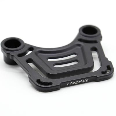 China Jeep A-Pillar Windshield Hood Light Mounting Brackets Black Hard Anodized CNC Aluminum Alloy 134x107x25mm for sale
