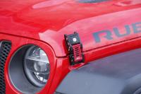 China CNC Machined Aluminum Alloy Hood Latch for Jeep Wrangler 133x56x42mm Red Black for sale