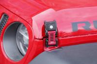 China Jeep Wrangler JK 07 Aluminum Alloy Hood Latch Kit 133mm Black Red for sale