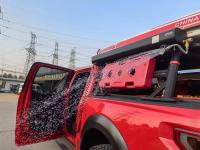 China Aluminum Alloy 4WD Roof Rack Road Shower 26L 36L Camping Water Tank Black Powder Coated for sale