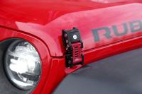 China Jeep Wrangler JK JL 2007 Heavy Duty Black Aluminum Hood Latch Kit Set 0.7kg for sale