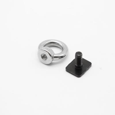 China Black Powder Coated CNC Roof Rack M8 Eye Nut with Stainless Steel Eyebolt for sale