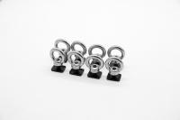 China Black Powder Coated CNC Roof Rack M8 Eye Nut with Stainless Steel Eyebolt for sale