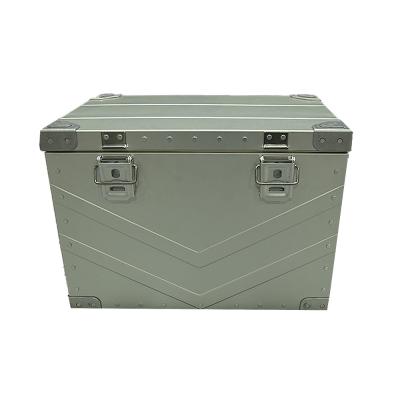 China Silver Powder Coated Aluminum Alloy Truck Bed Tool Storage Box 38L 500x350x350mm for Off Road Camping for sale
