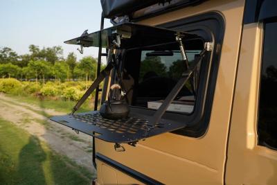 China Aluminum Alloy Rear Gullwing Window for Mercedes G-Class W463 1989 Black Powder Coating for sale
