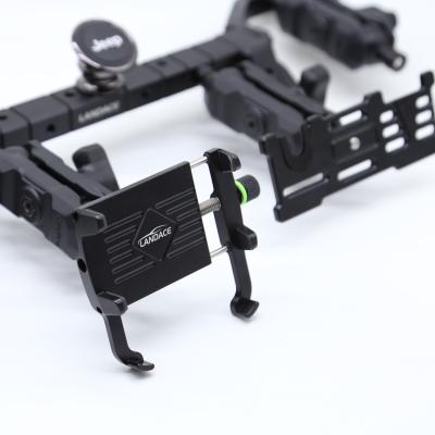 China CNC Machined Aluminum Alloy Center Console Bracket Gopro Holder for Jeep Wrangler 262x488x96mm for sale