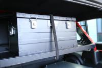 China Jeep Wrangler 4-Door Aluminum Alloy Cargo Basket 1901x600mm Black Roof Storage Rack for sale