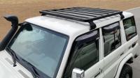 China Flat Heavy Duty Roof Rack for LandCruiser 1400x1320mm Aluminum Alloy Black for sale