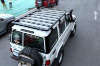 China TOYOTA LC76 Heavy Duty Aluminum Alloy Roof Rack 2166x1320x55mm Powder Coated Black 27.5kg for sale